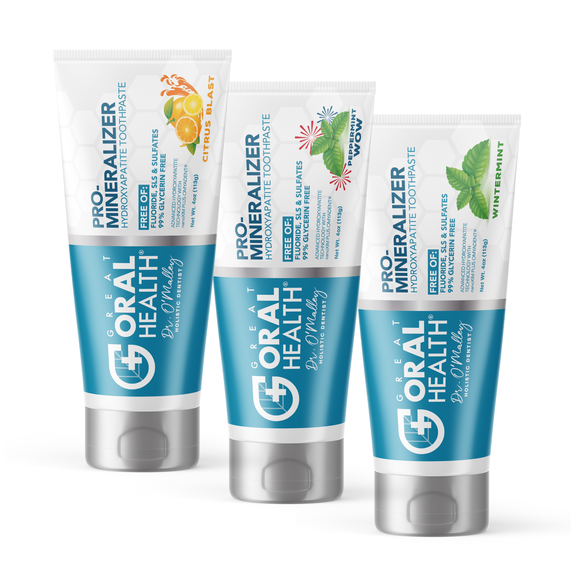 Find Your Flavor - All 3 ProMineralizer Toothpastes – GREAT ORAL HEALTH